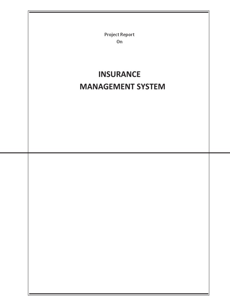 Insurance Management System Project Report | PDF | Php | Apache Http Server