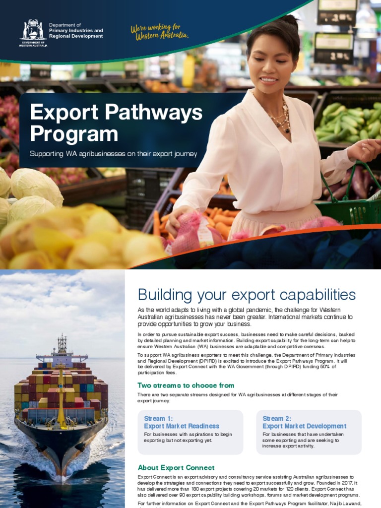 Export Pathways Program Brochure-DPIRD-2021 | PDF | Market (Economics ...