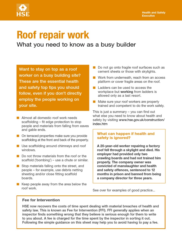 Roof Repair Work: What You Need To Know As A Busy Builder | PDF | Roof ...