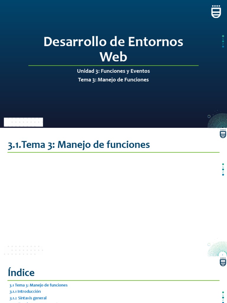PPT Unidad 03 Tema 03 2021 02 Desarrollo de Entornos Web (2351) | PDF | Script Java | Java ...