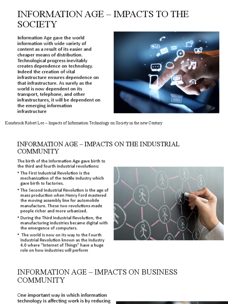 Information Age - Impacts To The Society | PDF | Social Media | Popular ...