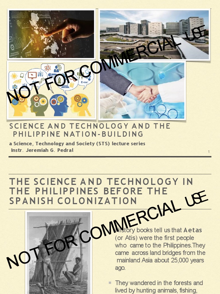 FOR COM MER Cial: Science and Technology and The Philippine Nation ...