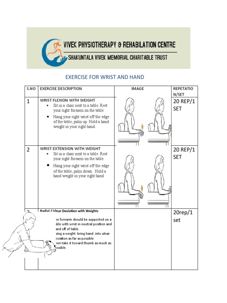Exercise For Wrist and Hand | PDF