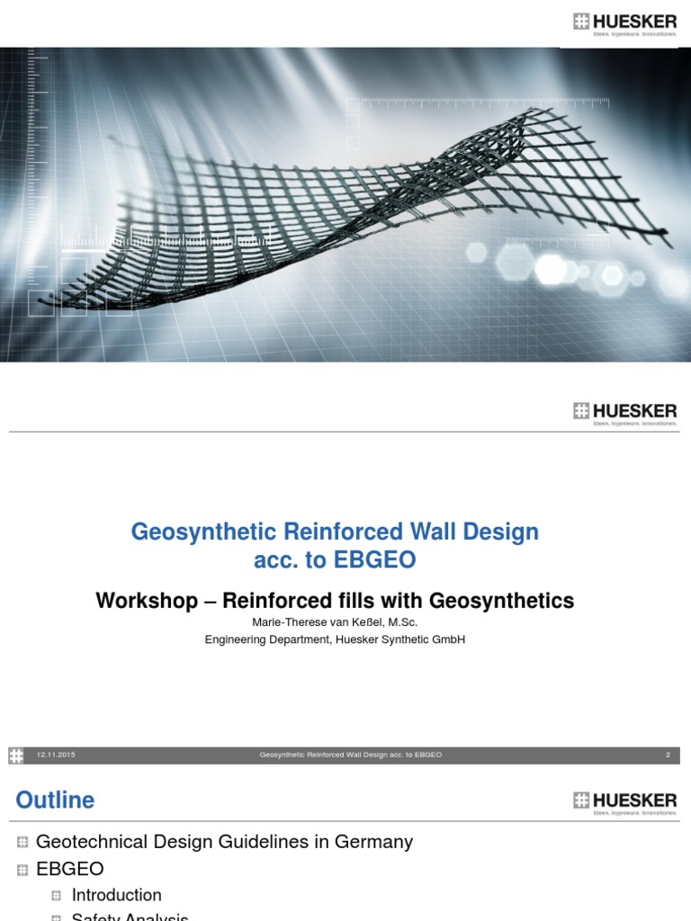 Huesker-Ebgeo1 Design | PDF | Geotechnical Engineering | Materials