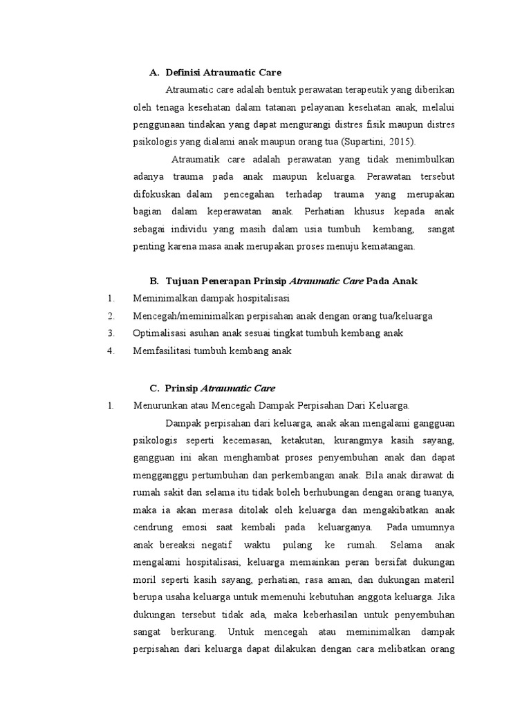 Atraumatic Care | PDF