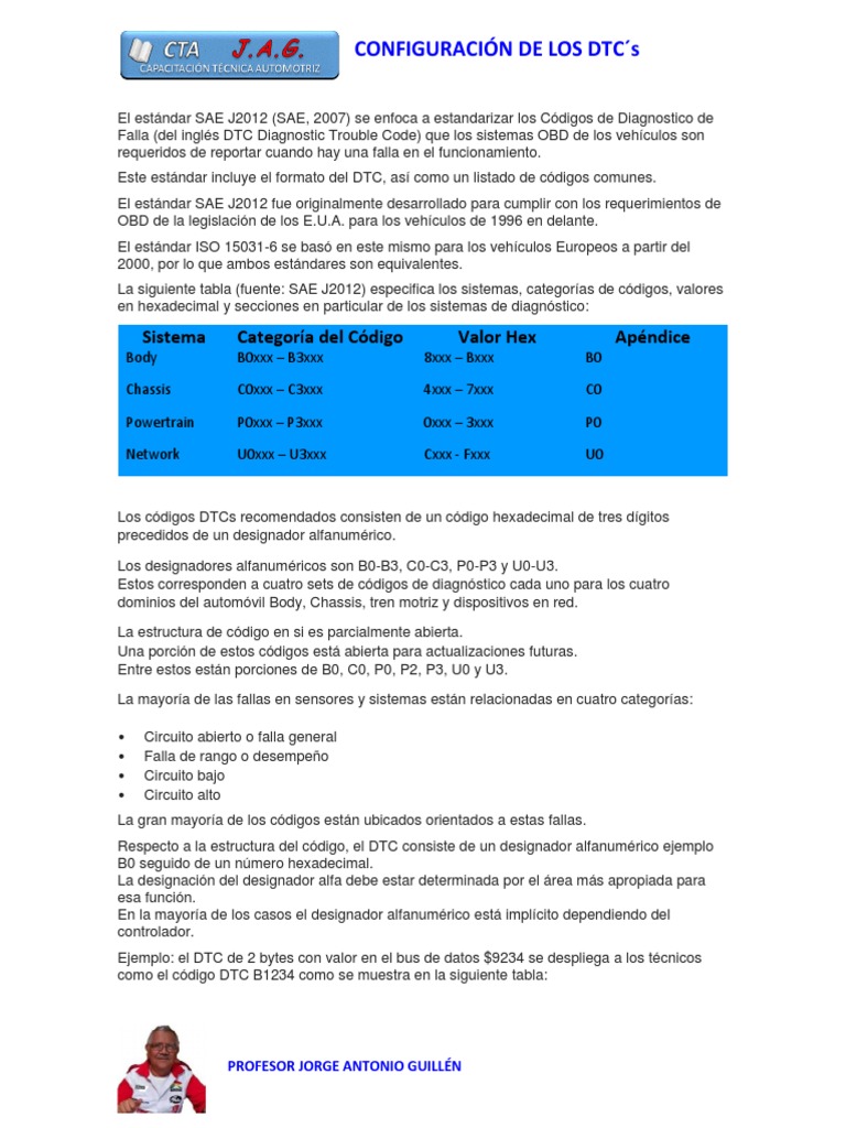 CTA Configuración de dtc´s pdf | PDF | Byte | Vehículos