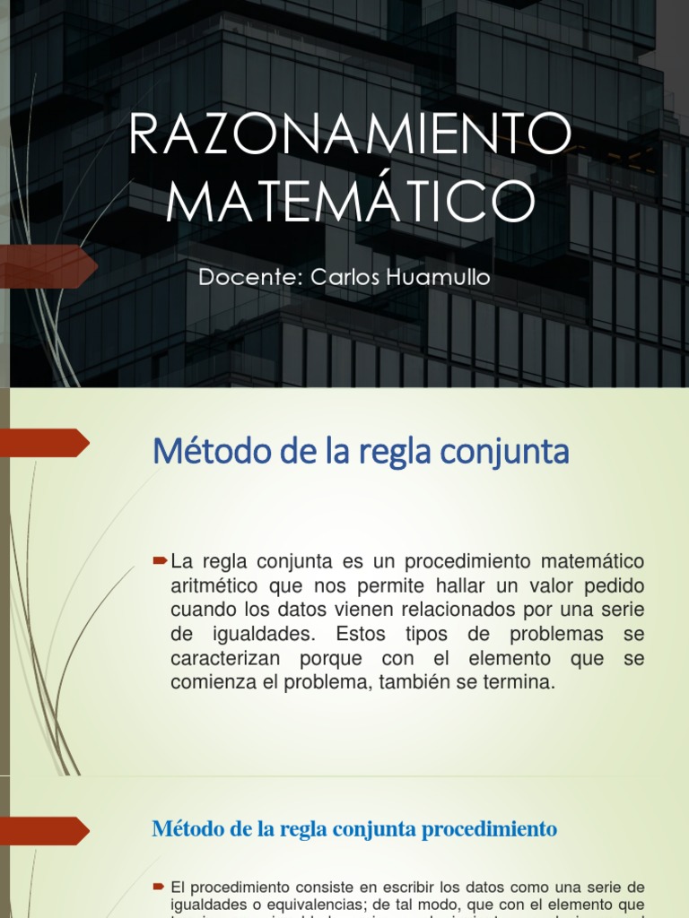 Regla Conjunta | PDF | Conceptos matemáticos | Matemática Elemental