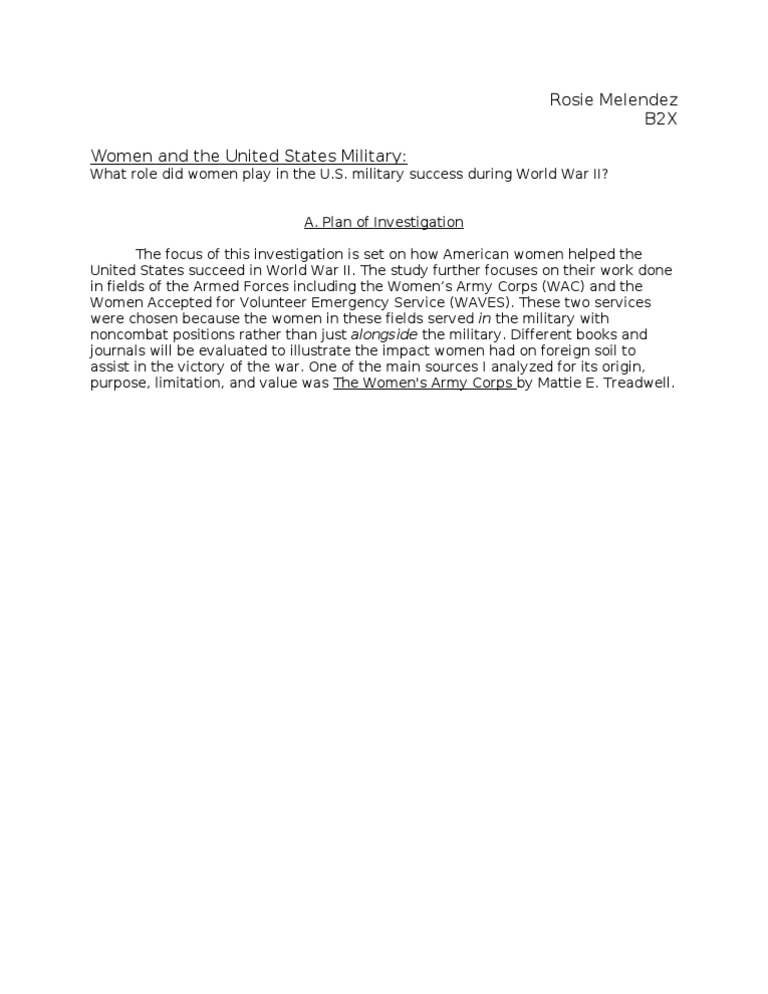 Women’s Role in WWII Military Success | PDF | Politics | Social Science