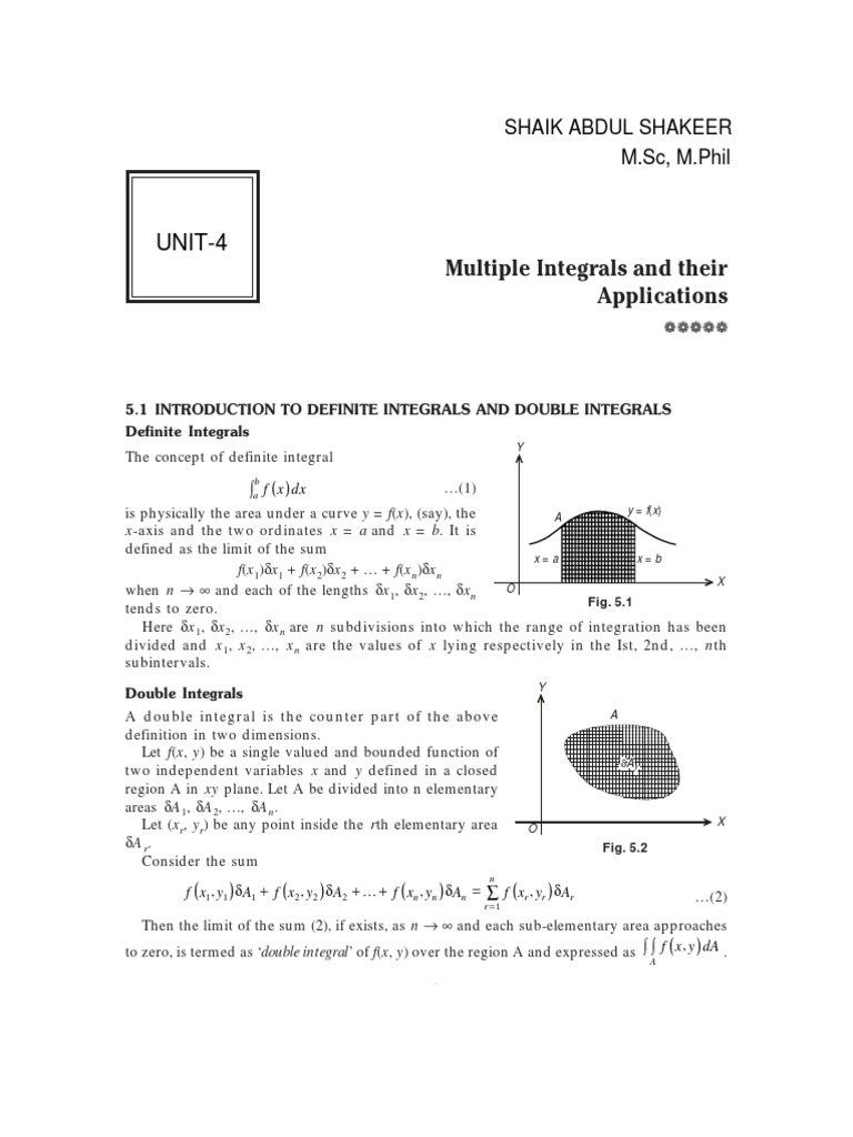 Applications of Multiple Integrals | PDF | Integral | Cartesian ...
