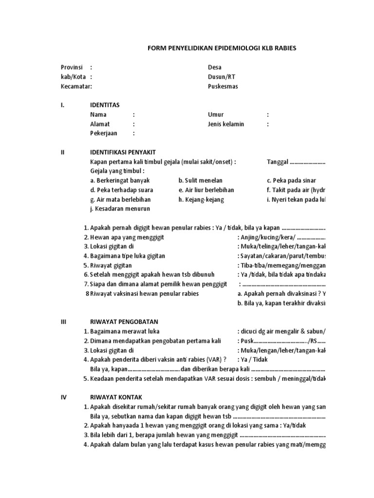 Form Pe Rabies-Ghpr | PDF