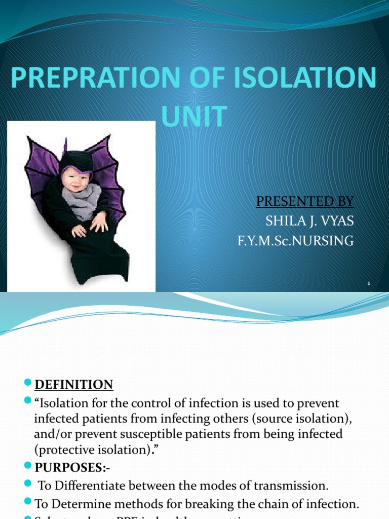 Prepration of The Isolation Unit | PDF | Transmission (Medicine ...