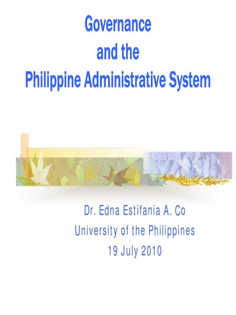 Philippine Governance and Administration | PDF | Governance | Policy