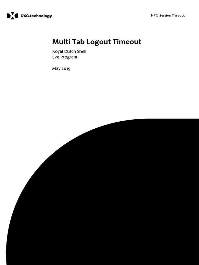 Multi Tab Logout Timeout: Royal Dutch Shell Eve Program May 2019 | PDF ...