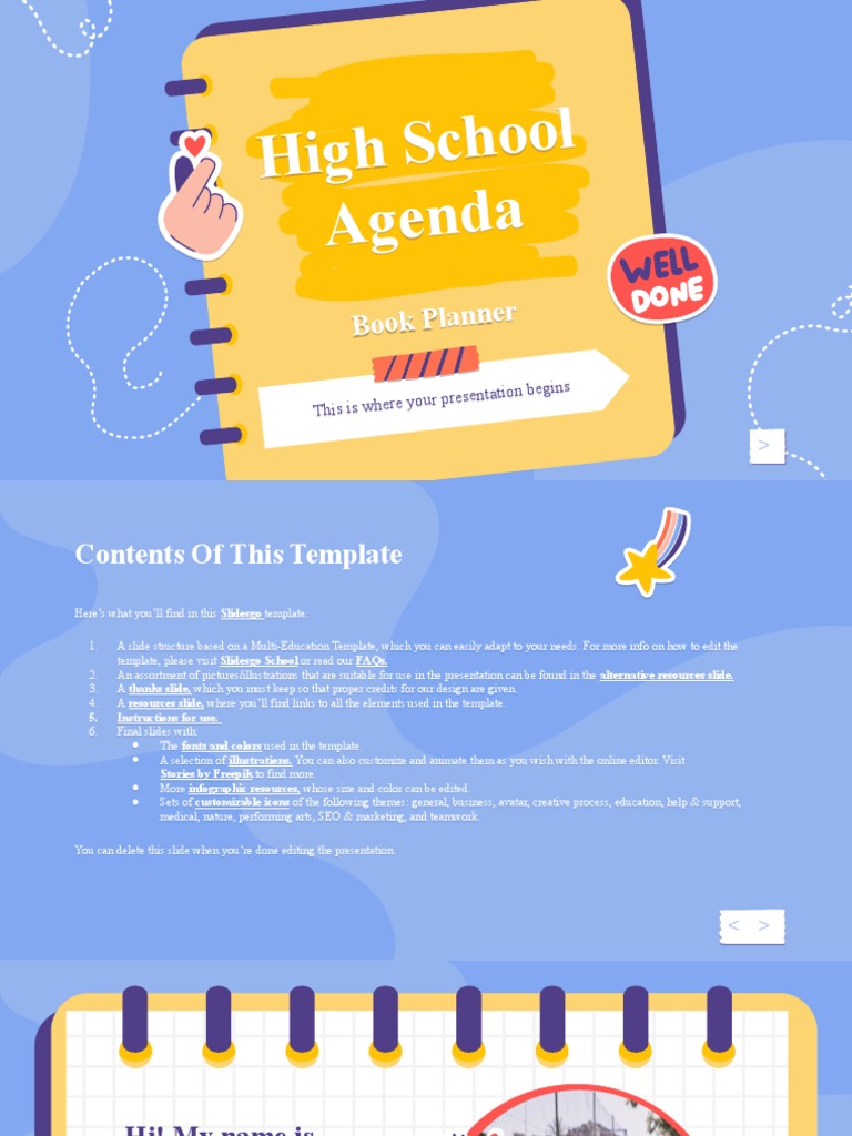 High School Agenda Book Planner Contents | PDF | Planets | Icon (Computing)