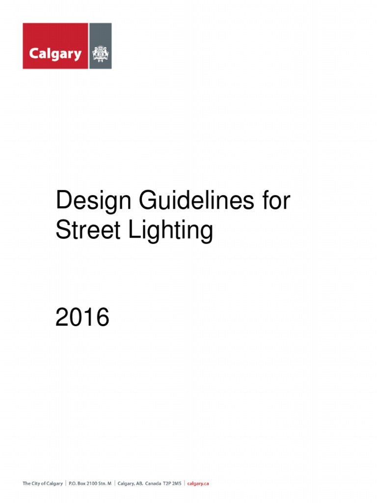 Design Guidelines For Street Lighting | PDF | Lighting | Traffic