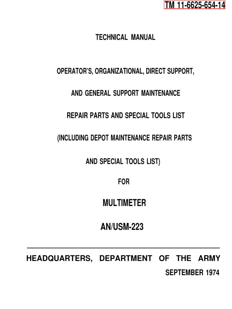 tm11 6625 654 14 | PDF | Volt | Resistor