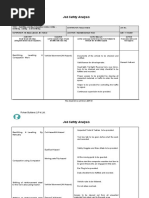 Job Hazard Analysis Changing A Tire Example | PDF | Tire | Nut (Hardware)