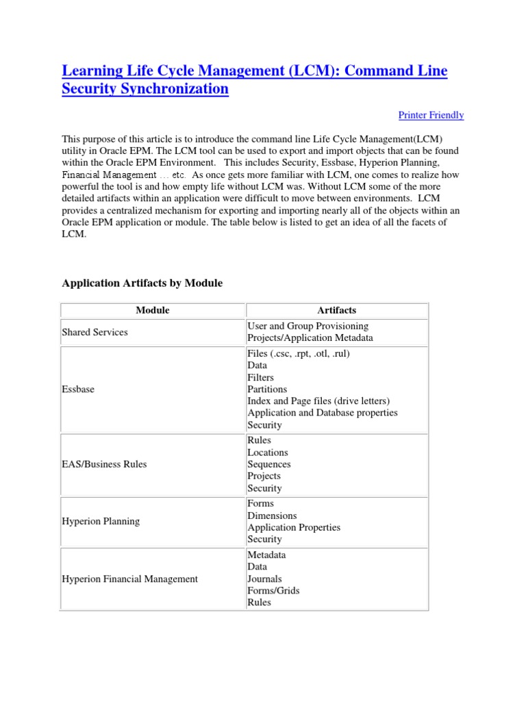 Learning Life Cycle Management | PDF | Application Server | Command ...