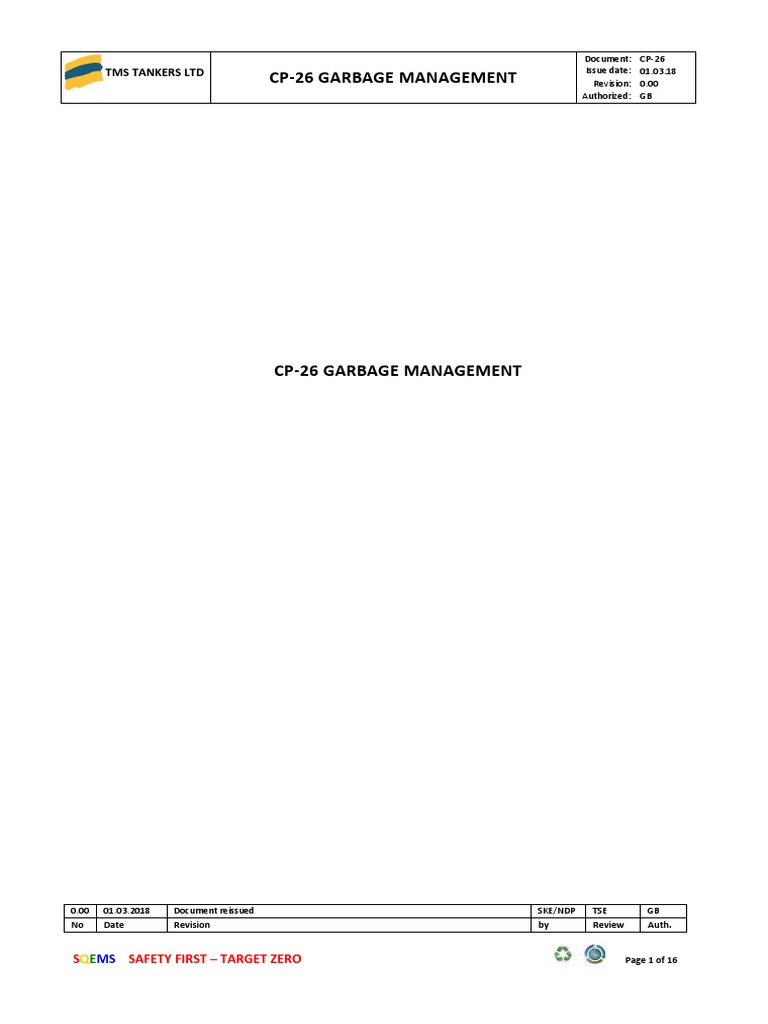 CP-26 Garbage Management | PDF | Municipal Solid Waste | Recycling