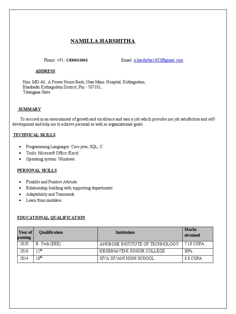 1621093402615resume Harshitha | PDF | Computing