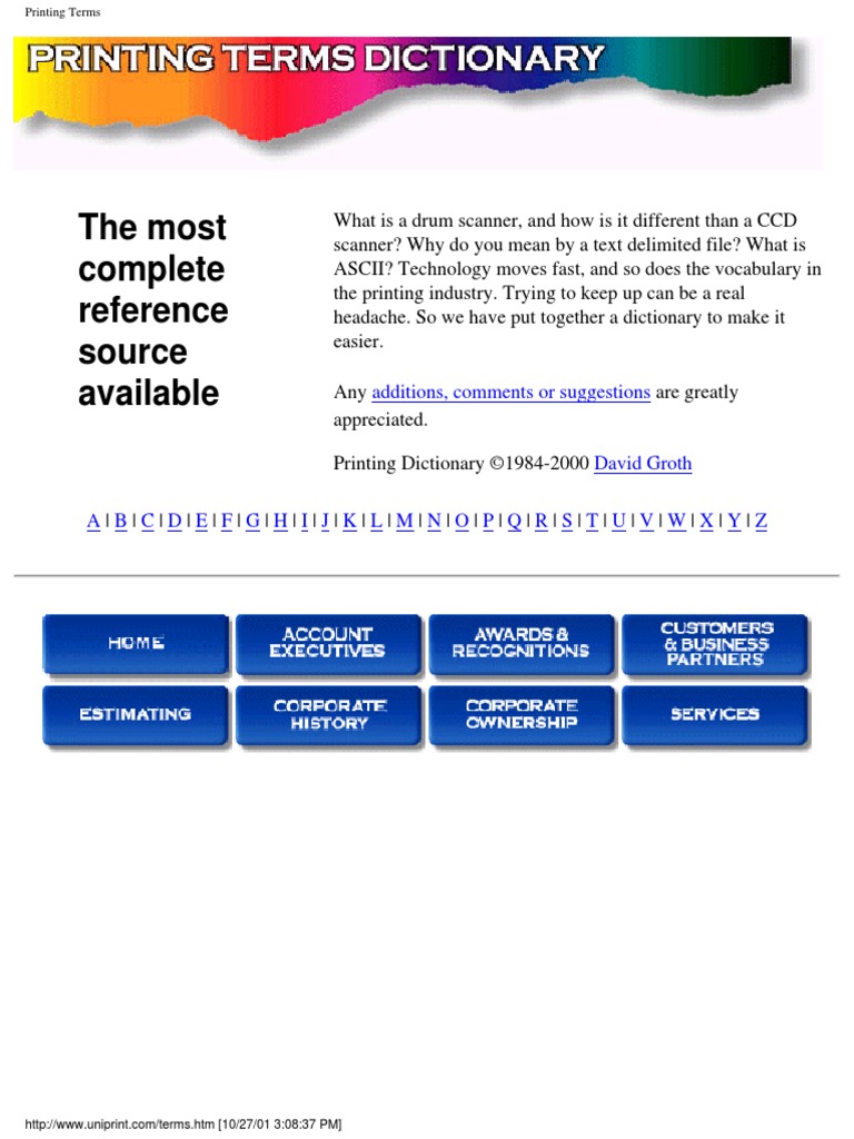 Printing Dictionary | Download Free PDF | Hard Disk Drive | Computer ...