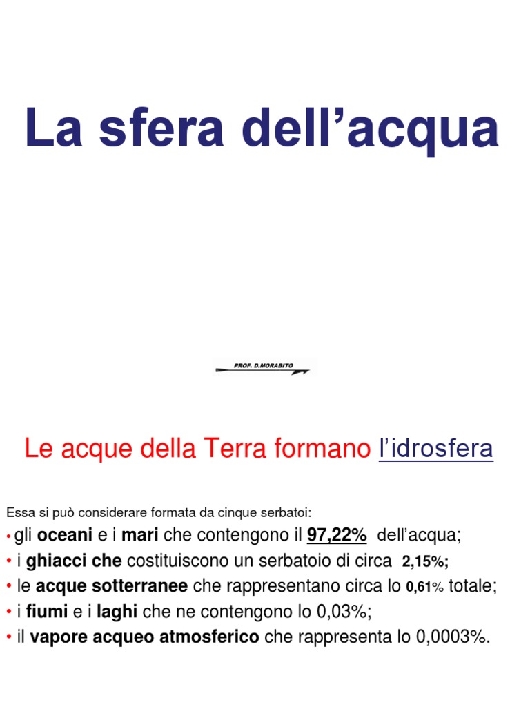 La Sfera Acqua | PDF