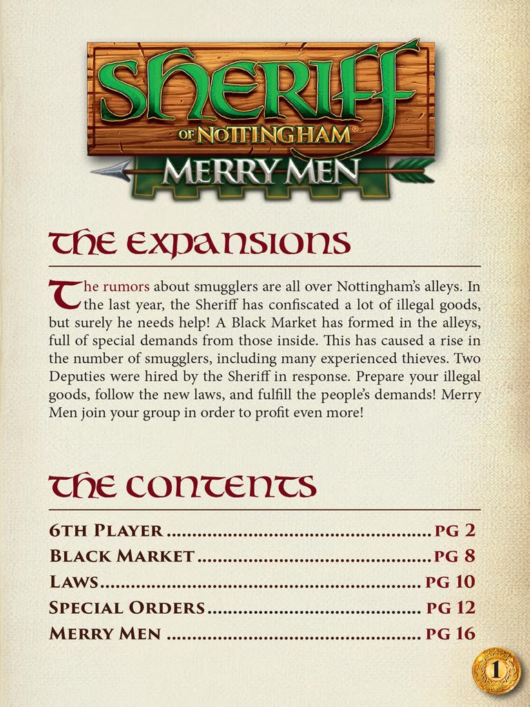 Sheriff of Nottingham Merry Men Rules | PDF