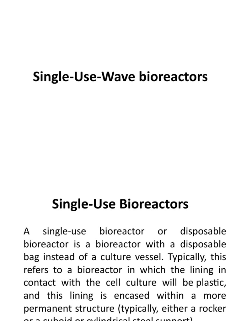 Wave Bioreactors | PDF | Chemistry | Materials