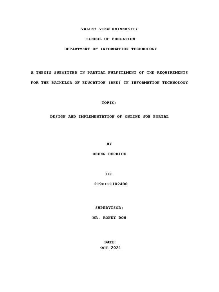 Online Job Portal Documentation | PDF | Software Testing | Recruitment