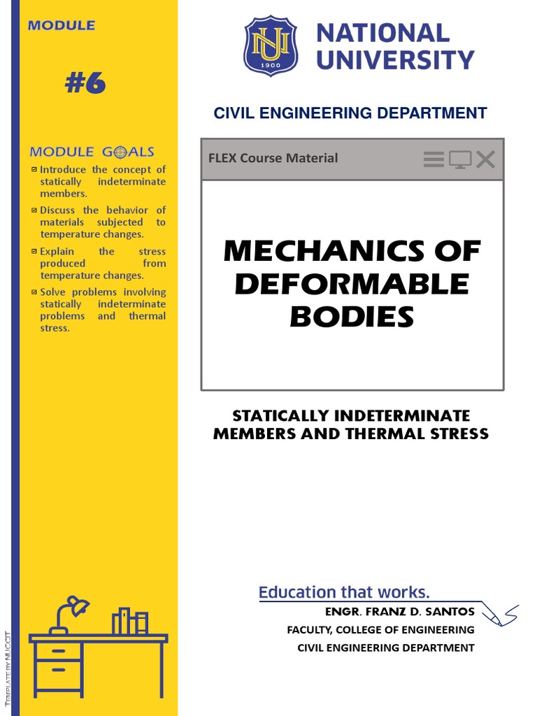 CEMDEF40 Module 6 - Statically Indeterminate Members and Thermal Stress ...