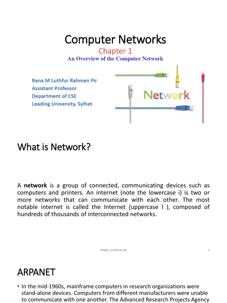 Chapter 1 Introduction To Networks | PDF | Osi Model | Computer Network