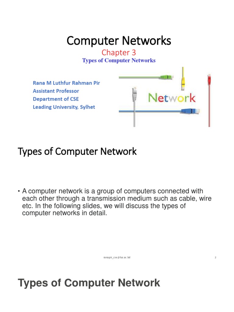 Three Types of Computer Networks | PDF | Computer Network | Local Area ...