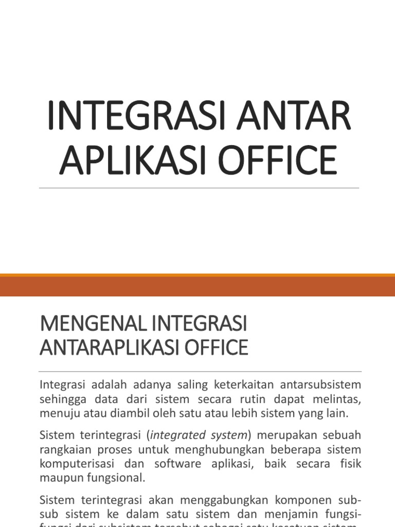 Integrasi Antar Aplikasi Office | PDF