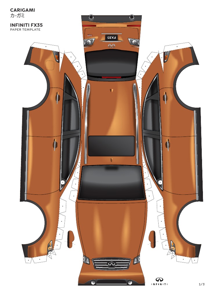 PAPERCRAFT - INFINITI-FX35-Template+Instruction Manual | PDF