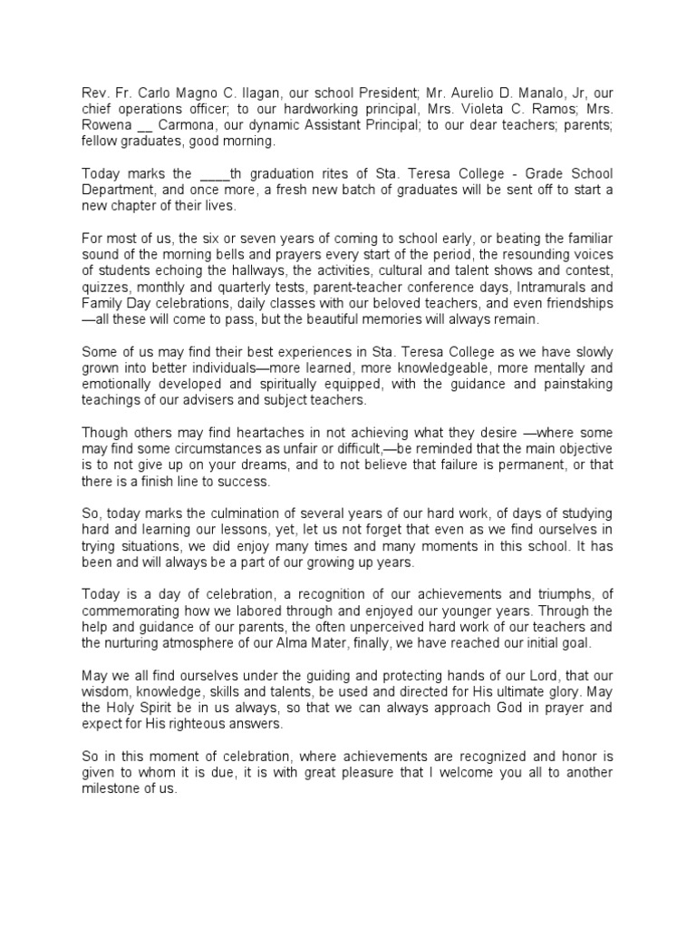 Welcome Remarks | PDF