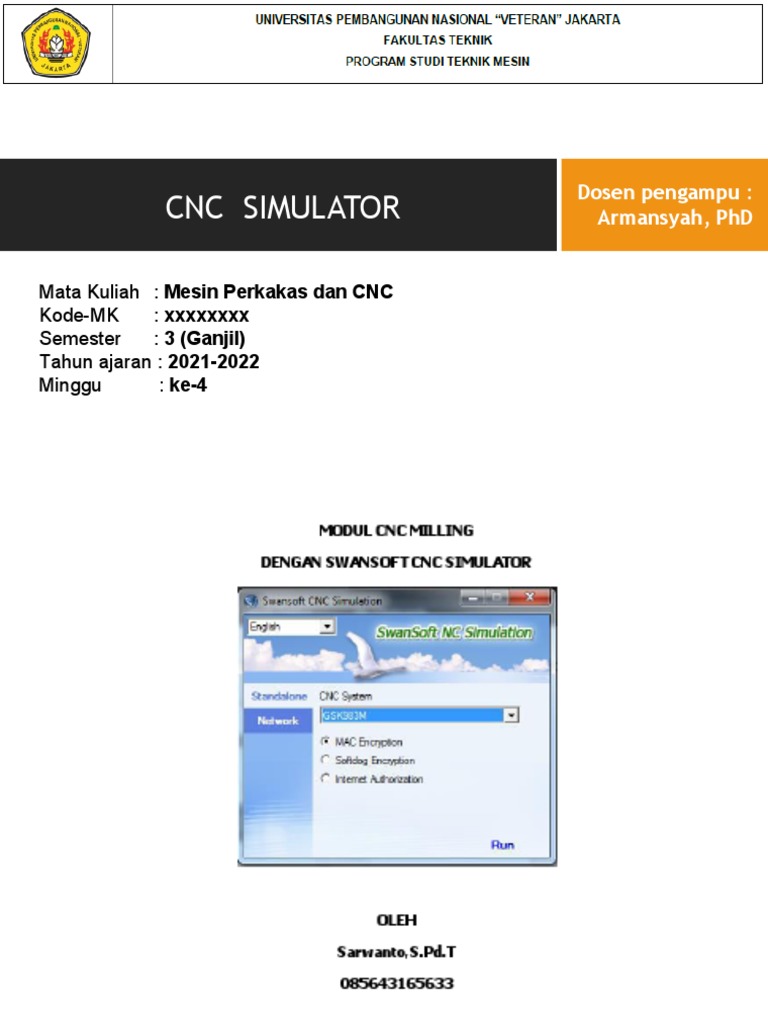 Modul CNC Milling Swansoft | PDF