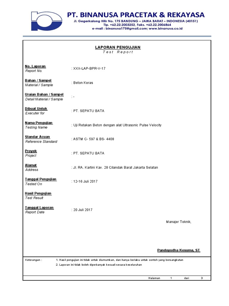 Uji UPV Retakan | PDF