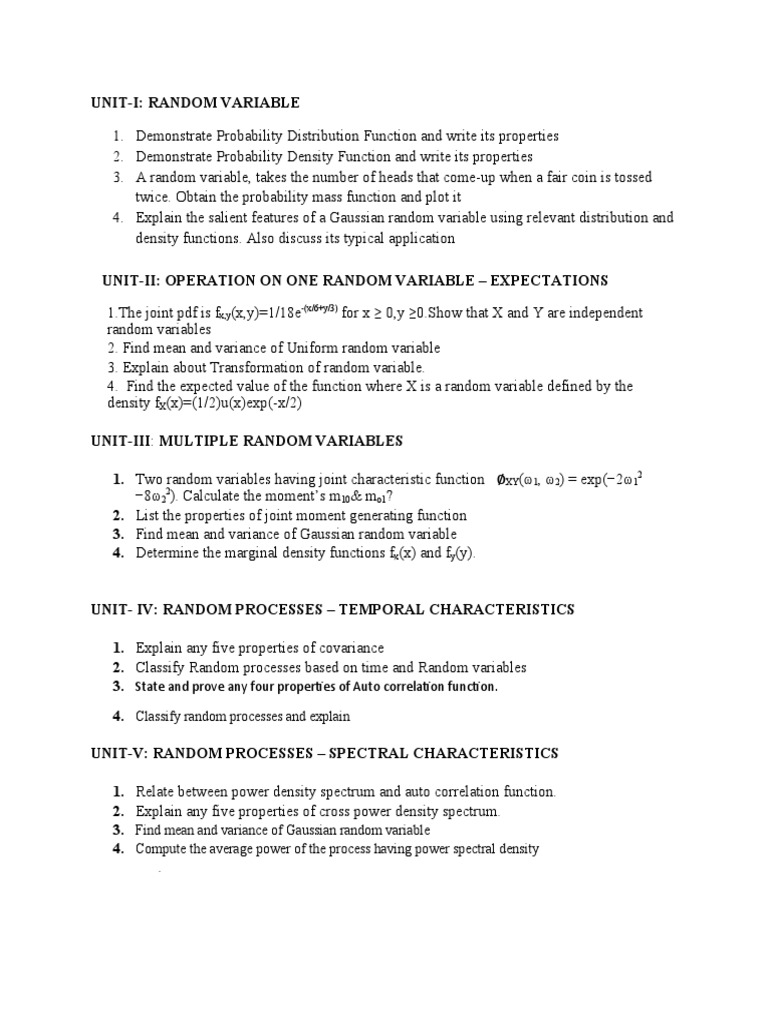 RVSP - Impartent Questions | PDF