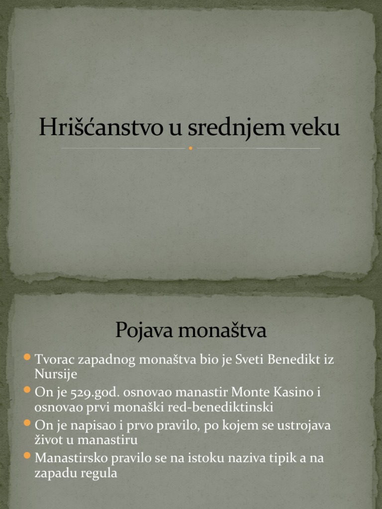 Hriscanstvo U Srednjem Veku | PDF