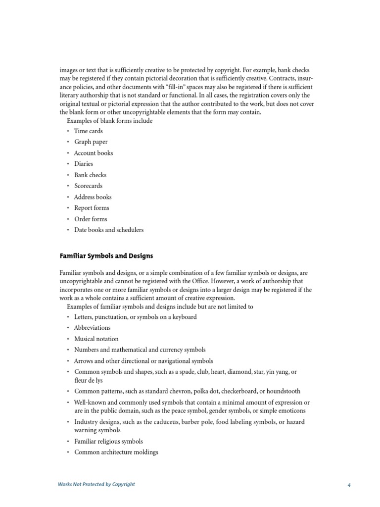 Familiar Symbols and Designs | PDF | Copyright | Copyright Law Of The ...