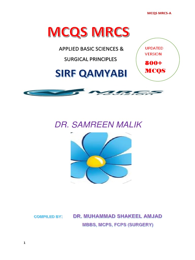 800 +MCQs-ONLY SUCCESS MRCS-A (UPDATED) | PDF | Clinical Medicine | Cancer