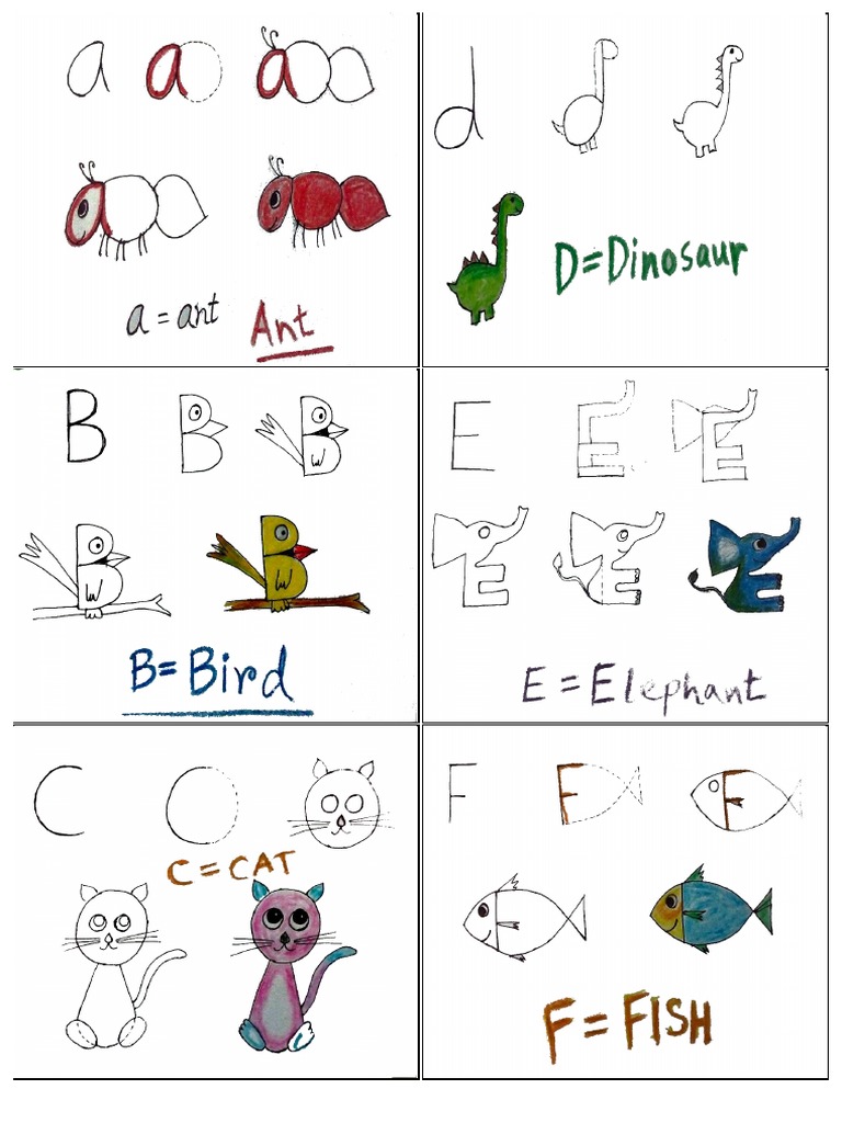 Children - Abcd With Drawing | PDF