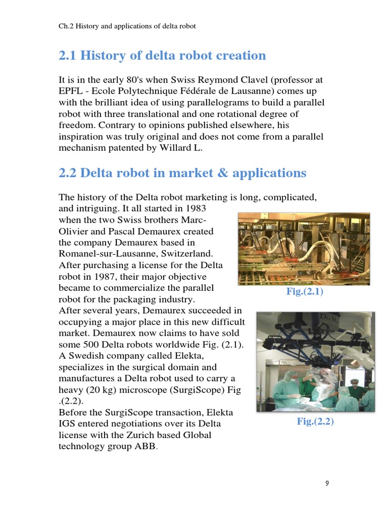 Delta Robot History and Applications | PDF | Robot | Robotics