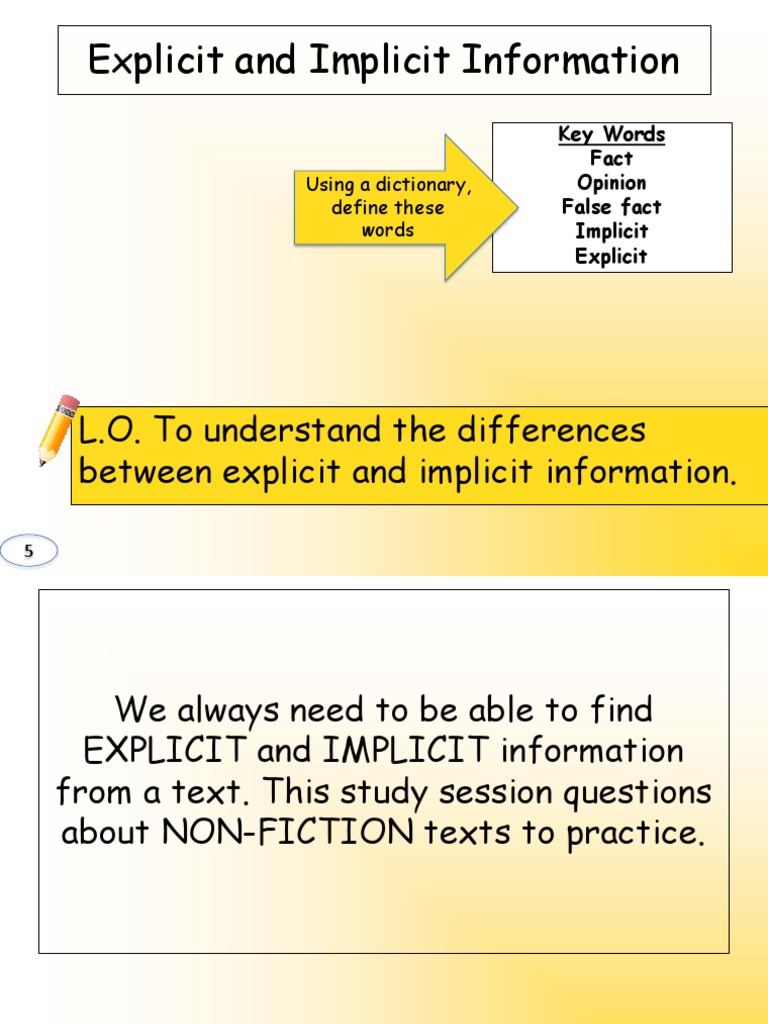 Understanding Explicit vs Implicit Information | PDF | Malala Yousafzai ...