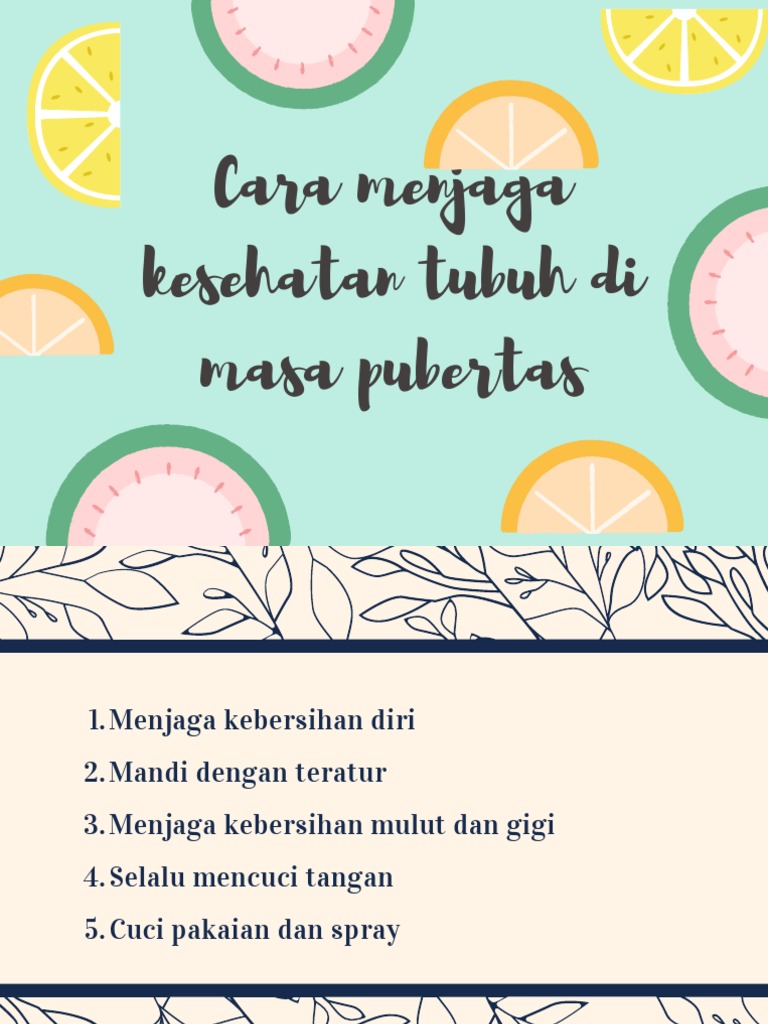 Cara Menjaga Kesehatan Tubuh Di Masa Pubertas | PDF