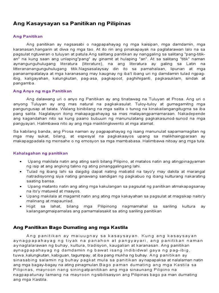 Filipino Summary | PDF