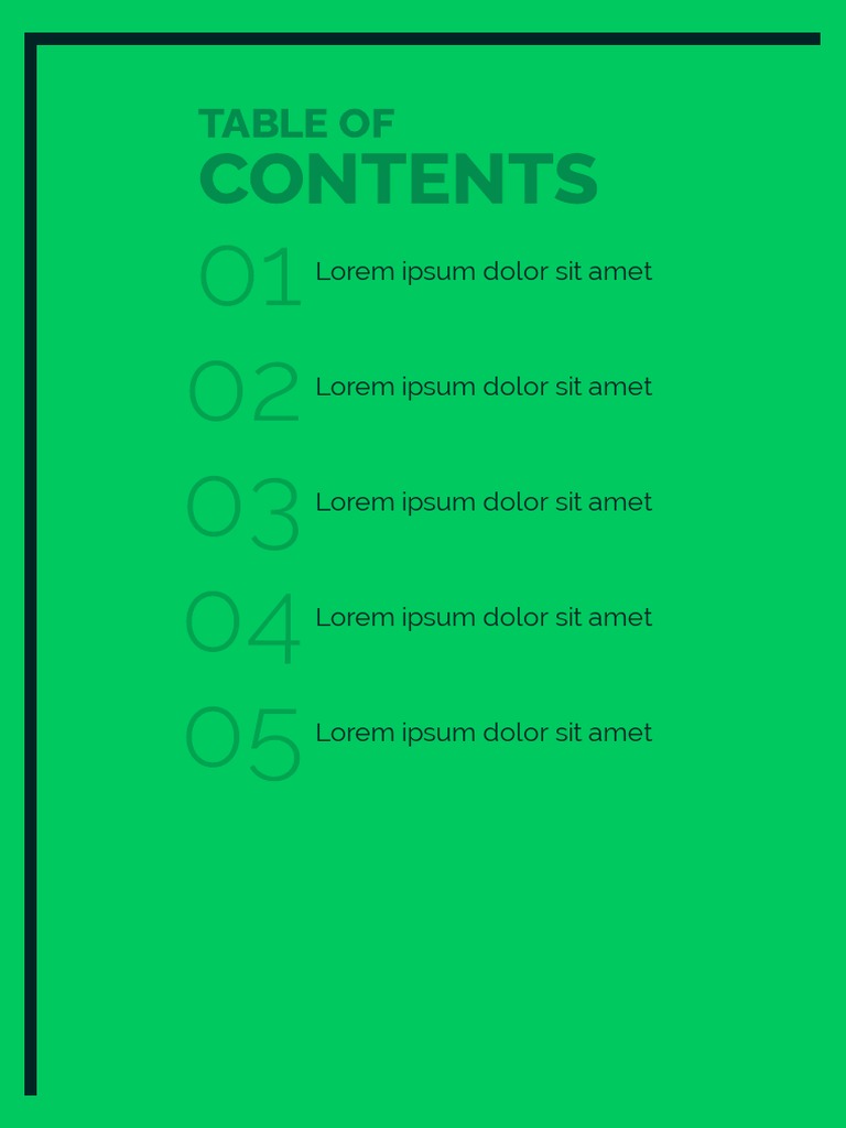 Table Of: Lorem Ipsum Dolor Sit Amet | PDF | Page Layout | Text