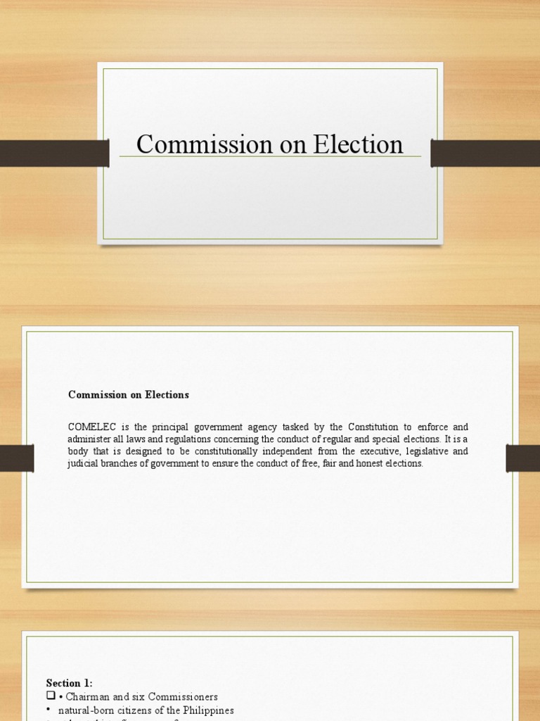 Commision On Election | PDF | Commission On Elections (Philippines ...