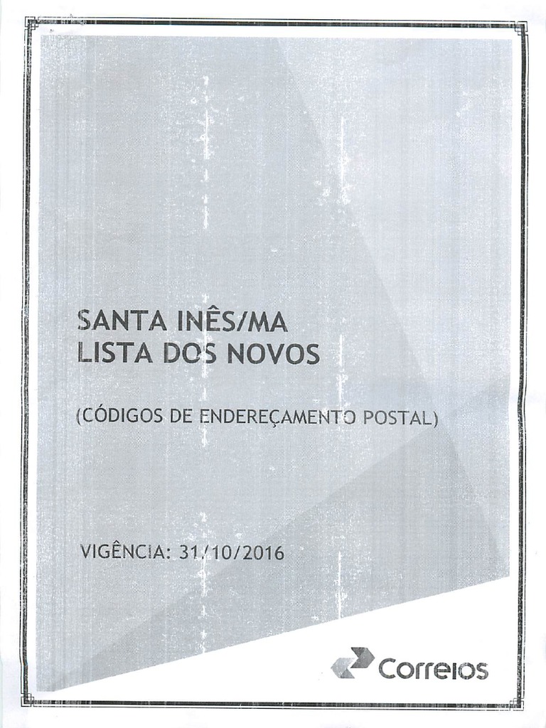 Lista Completa de Ceps de Santa Inês | PDF