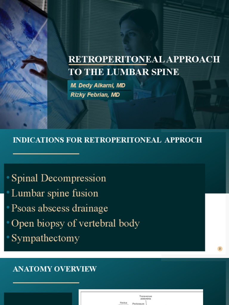 Retroperitoneal Lumbar Spine Surgery | PDF | Abdomen | Vertebral Column